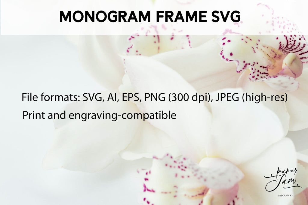 Ornate Round Wedding Monogram Frame SVG - So Fontsy