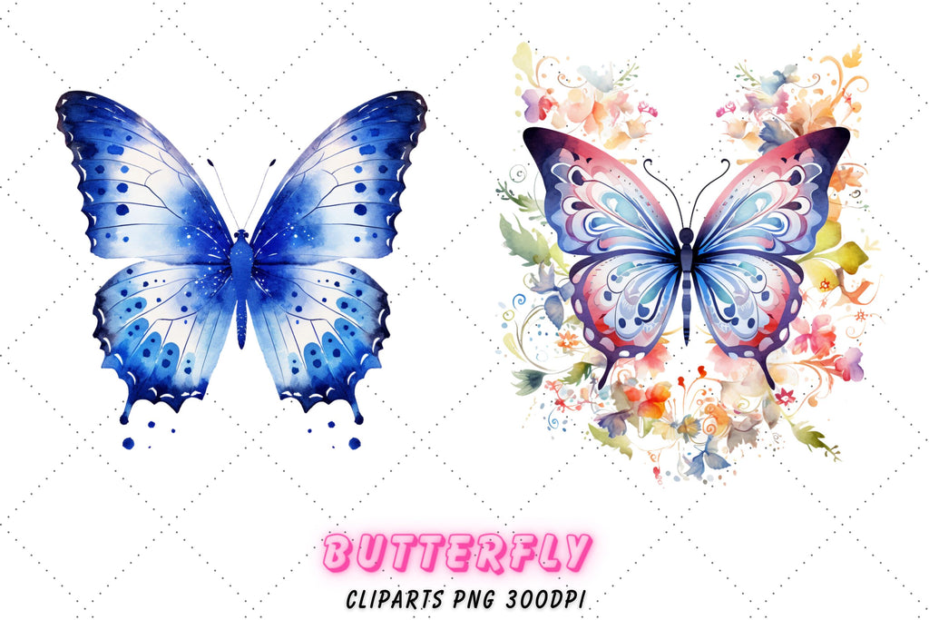 Painted Butterflies Clipart, gold foil butterfly clipart, butterfly ...