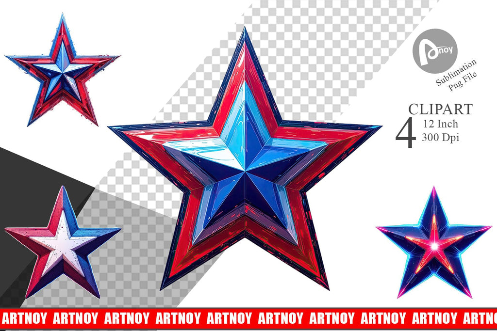 Patriotic Stars Clipart - So Fontsy