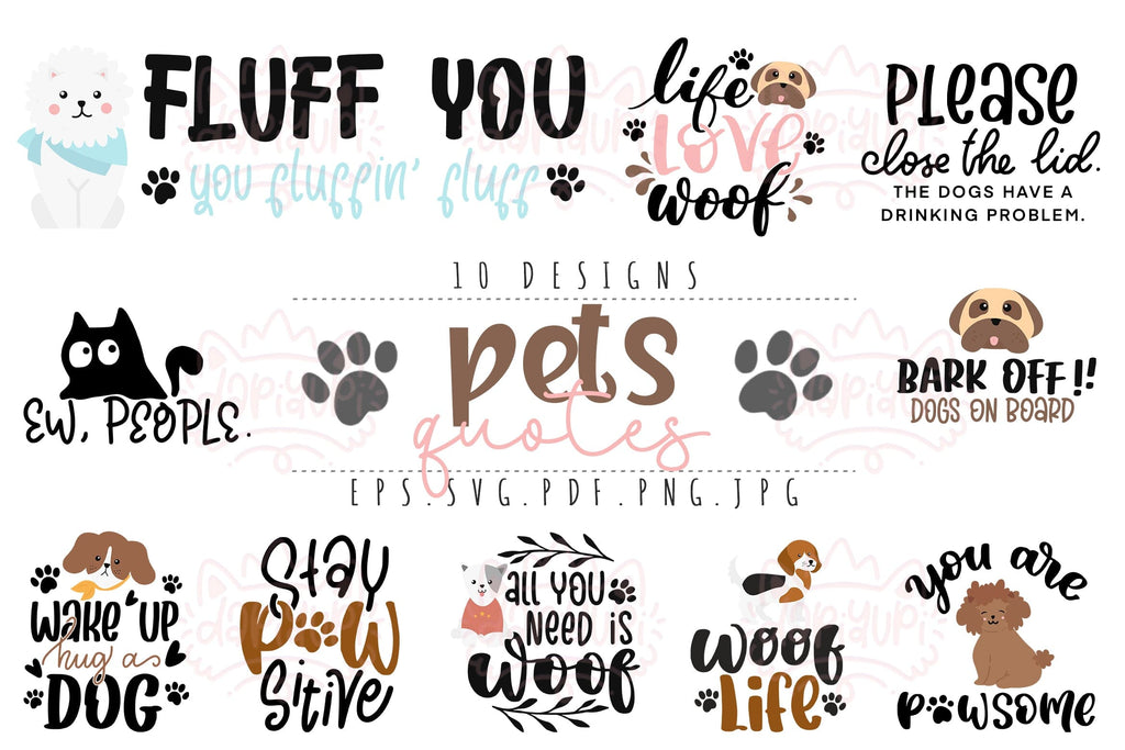 Pet Quotes SVG Cut File | Animal Lover SVG | Cat And Dog SVG - So Fontsy