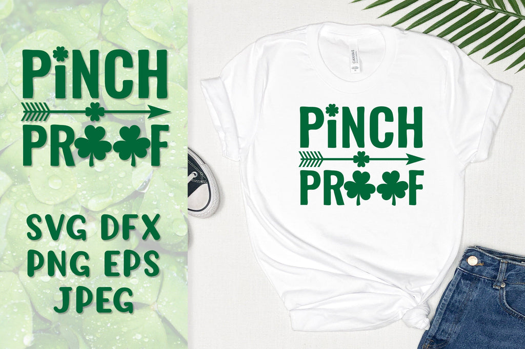 Pinch proof SVG. Funny Saint Patricks Day quote shirt design - So Fontsy