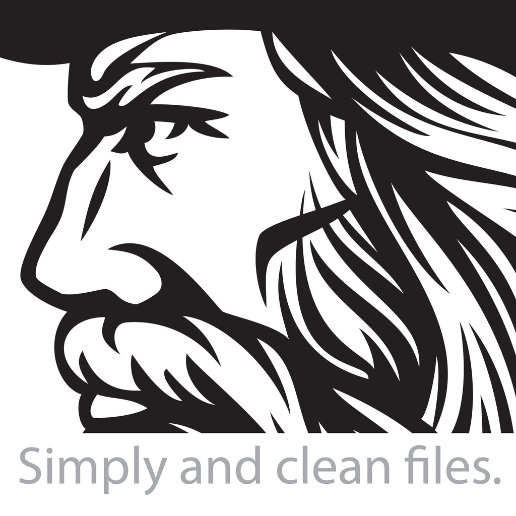 Pirate head with triangle hat. Cut files for Cricut. Clip Art (eps, svg ...