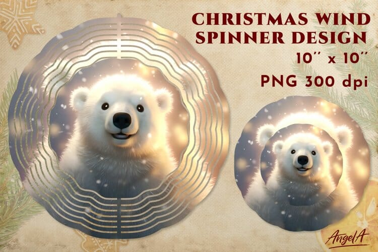 Polar bear illustrations / Bear wind spinner bundle - So Fontsy