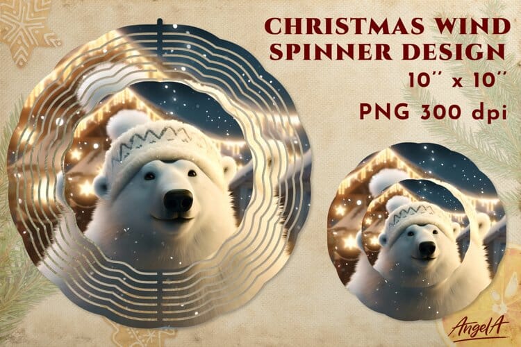 Polar bear illustrations / Bear wind spinner bundle - So Fontsy