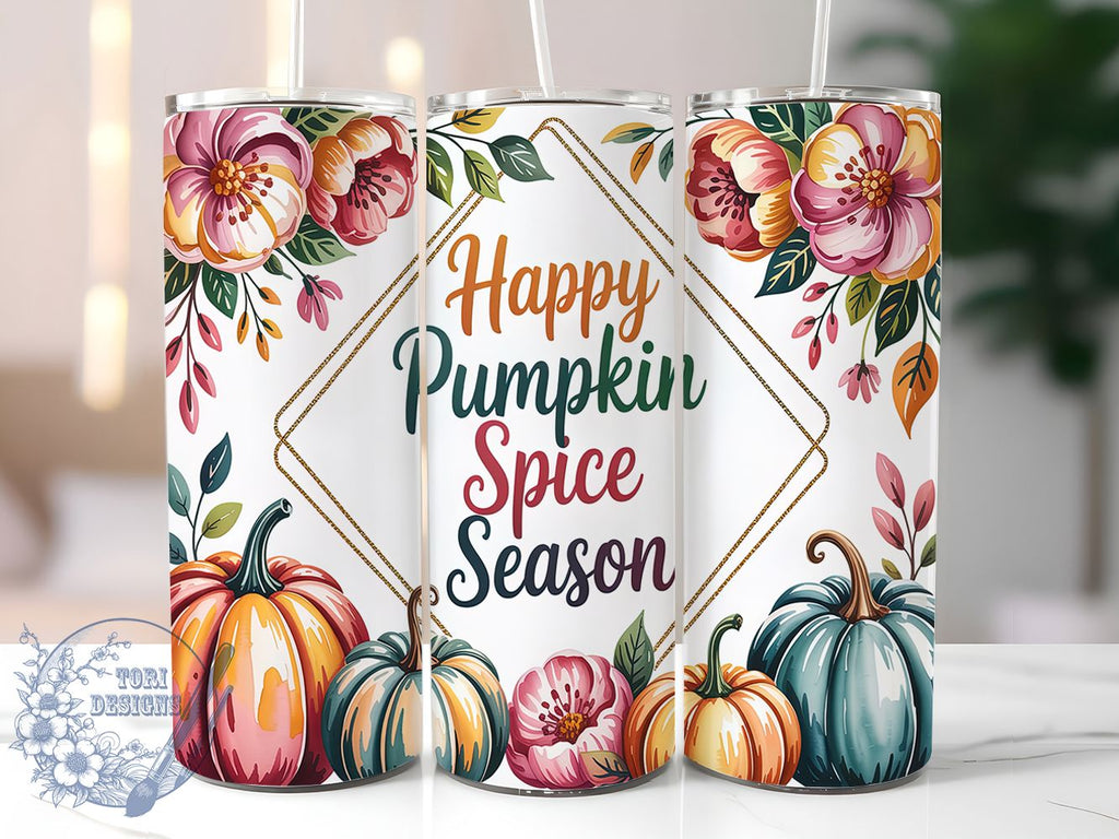 Pumpkin Spice Latte Fall Coffee Tumbler, Fall Coffee Cup Wrap, Autumn ...
