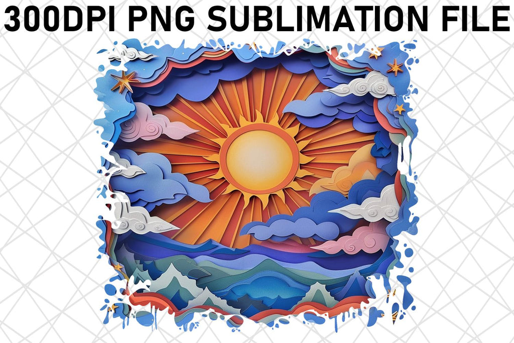 Radiant Sunbeam Glow Sublimation Print - So Fontsy