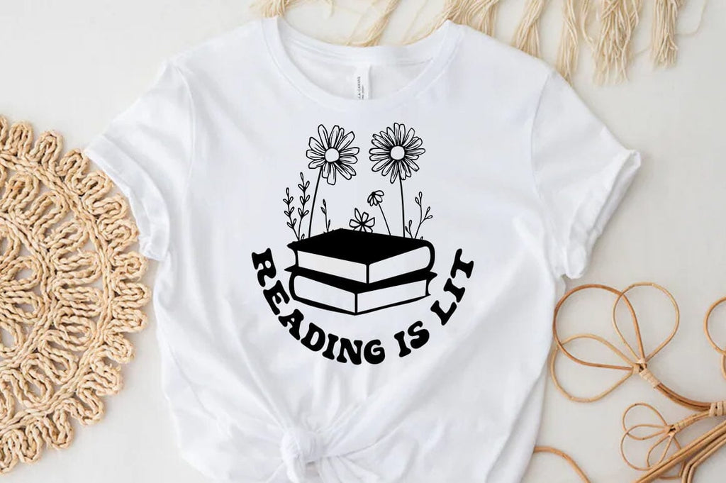 Reading is lit, Book Lover SVG - So Fontsy