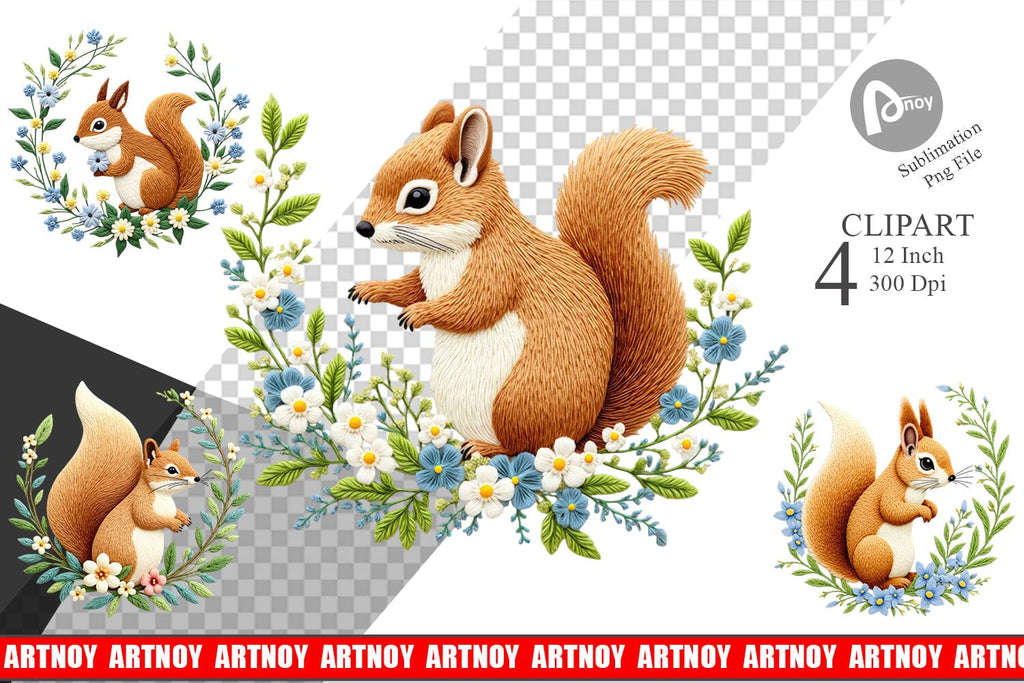 Red Squirrel Clipart - So Fontsy