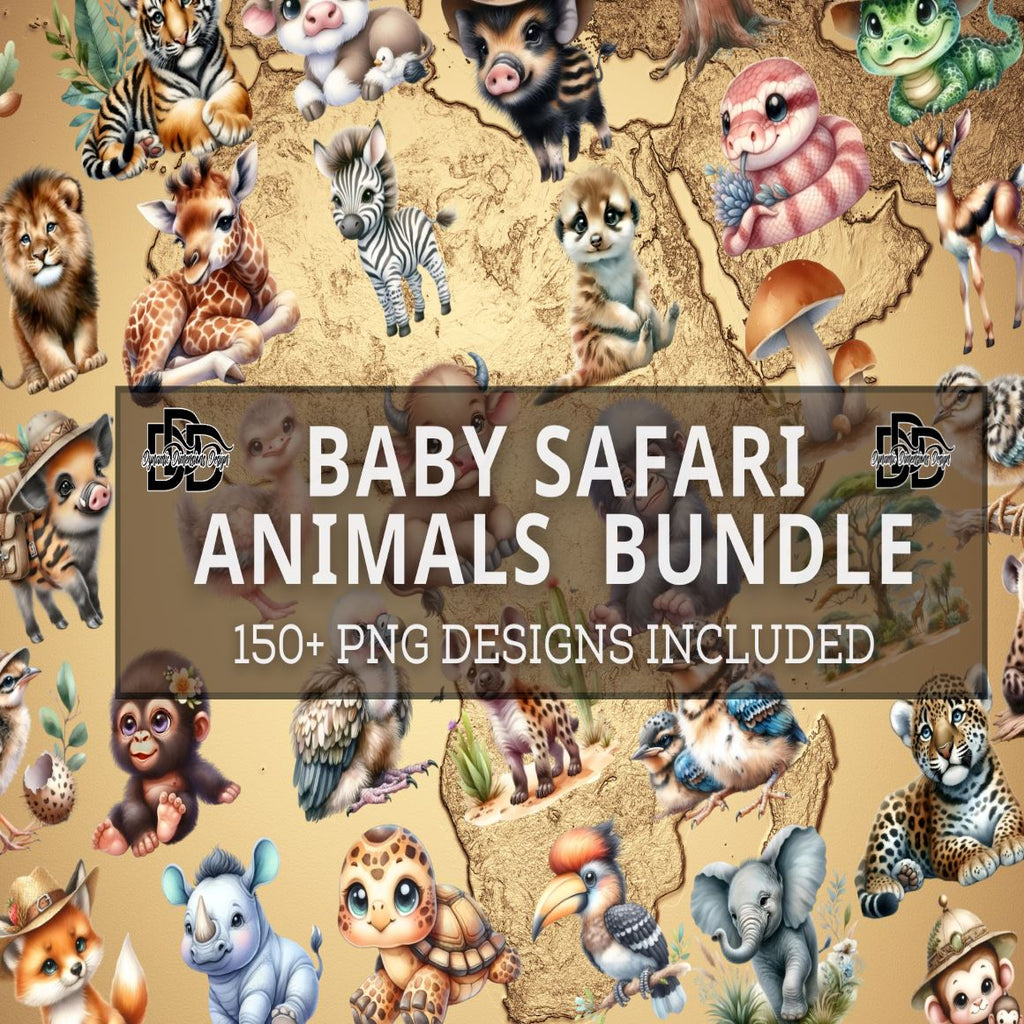 Safari Animal PNG Bundle Clipart - So Fontsy