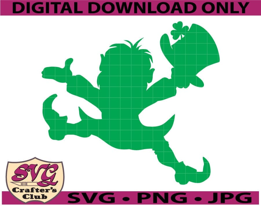 Saint Patrick's Day Leaping Leprechaun Design SVG - So Fontsy