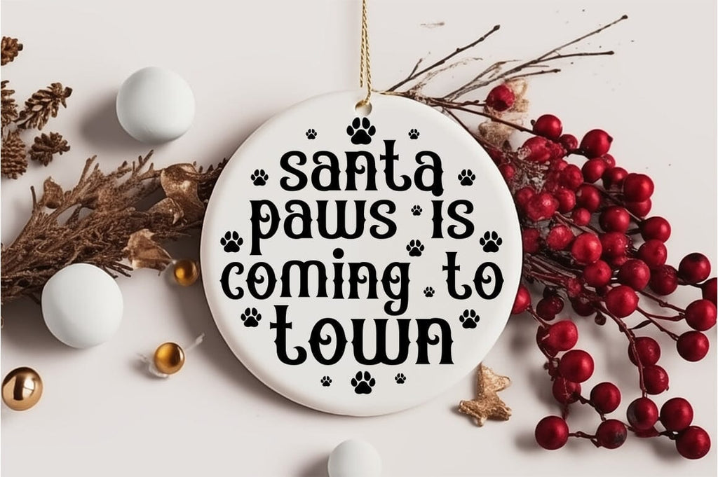 Santa paws is coming to town SVG Design - So Fontsy