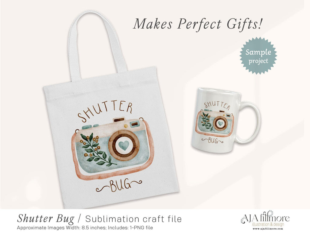 Shutterfly Camera Sublimation File - Blue - So Fontsy