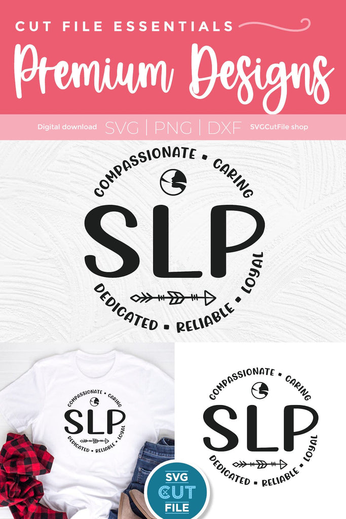 SLP svg, a Speech therapy unisex svg for Cricut - So Fontsy