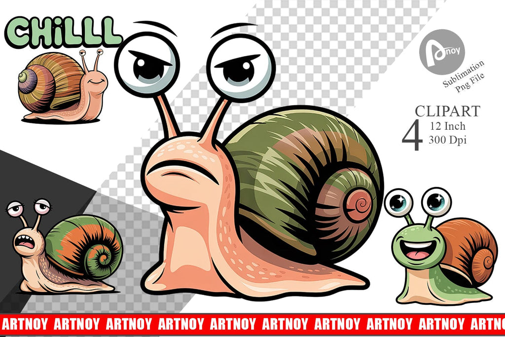 Snail Mood Clipart - So Fontsy
