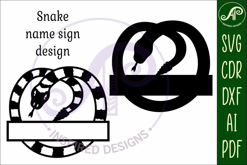 Snake name sign svg laser cut file - So Fontsy
