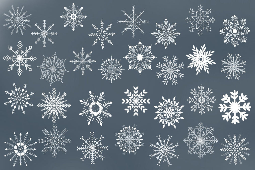 Snowflake Bundle Winter printable - So Fontsy