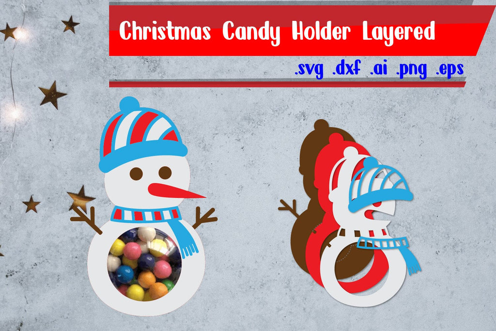 Snowman Candy Holder | Winter Candy Dome - So Fontsy