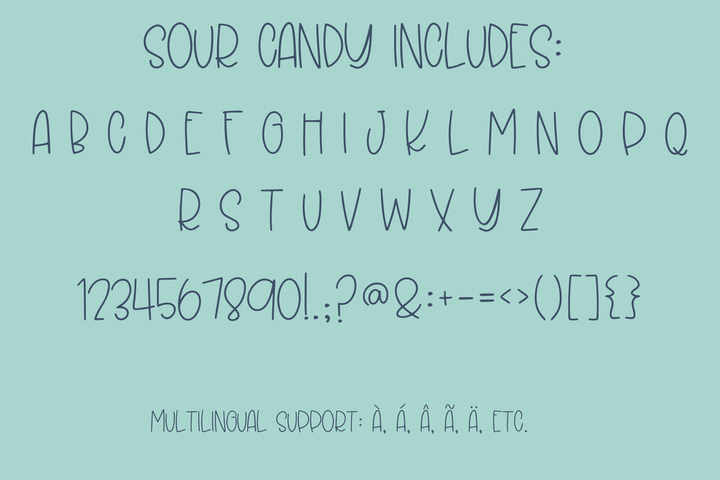 Sour Candy, A Fun Handwritten Monoline Font - So Fontsy