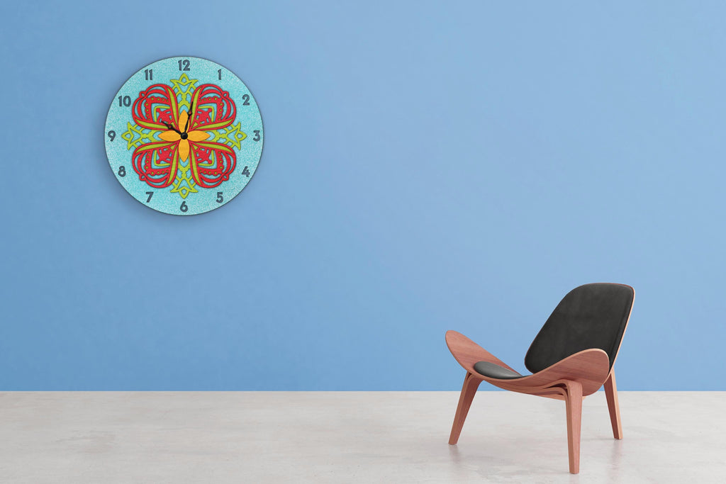 Spring Flowers Mandala Clock SVG cut files - So Fontsy