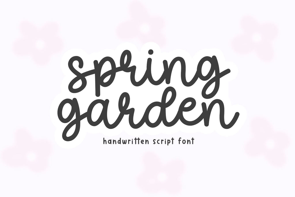 Spring Garden - Cute Script Font - So Fontsy