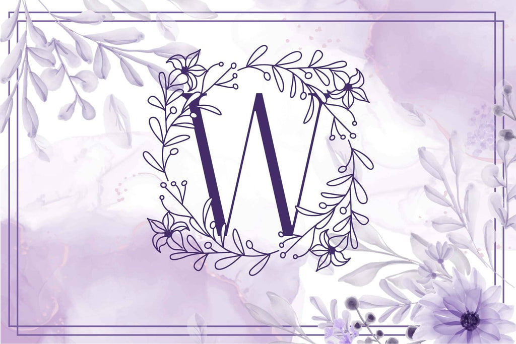 Square Lily Floral Monogram - So Fontsy