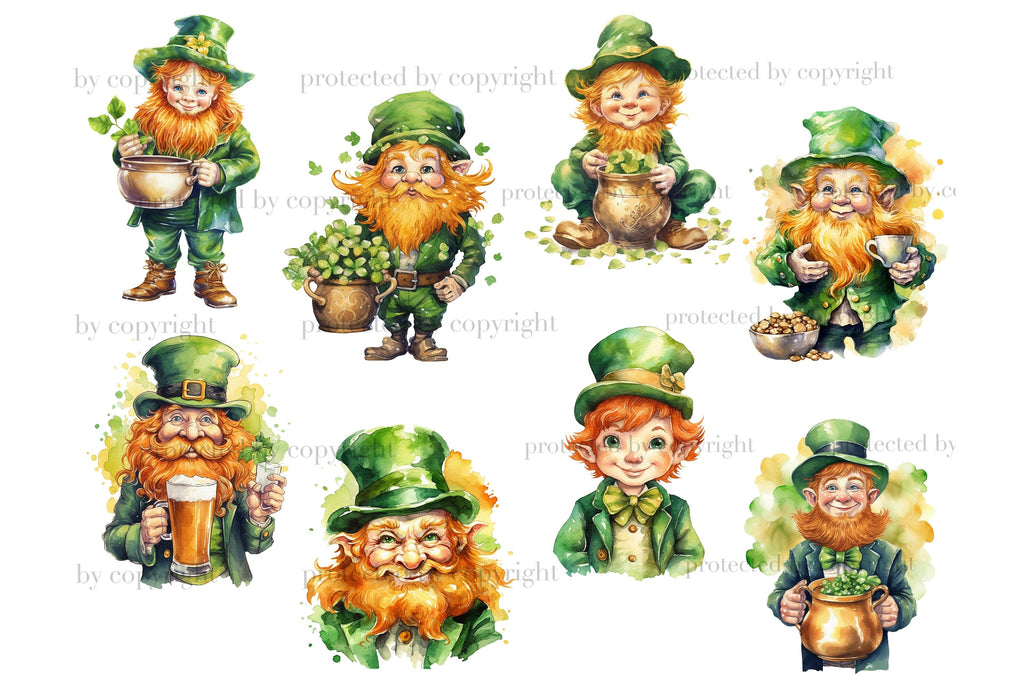 St.Patricks Day Clipart | St.Patricks Day Leprechaun Clipart - So Fontsy