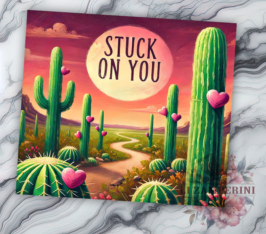 Stuck on You Western Cactus Tumbler Wrap, Western Cactus Tumbler, Stuck ...