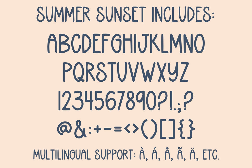 Summer Sunset, A Fun Bubbly Font - So Fontsy