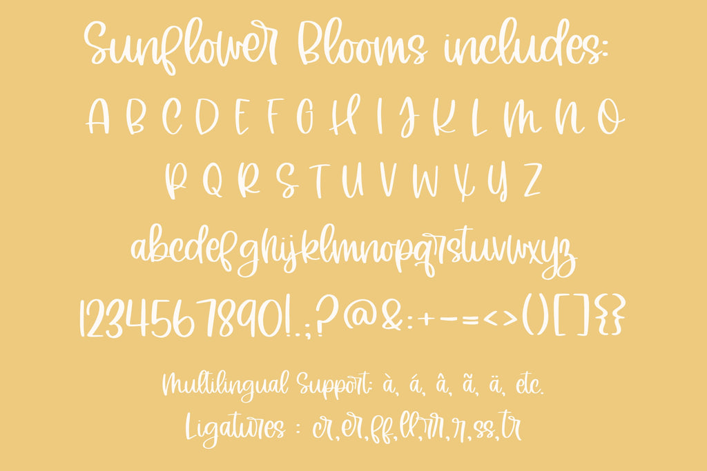 Sunflower Blooms, Cute Handwritten Font - So Fontsy