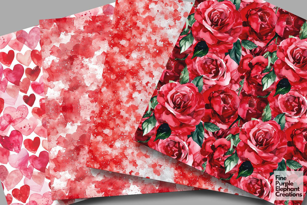 Sweet Valentine Heart Digital Paper - So Fontsy