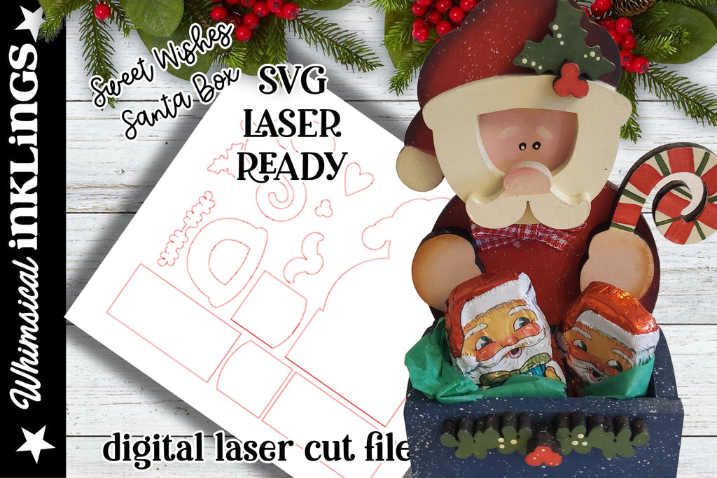 Sweet Wishes Santa Box SVG - So Fontsy