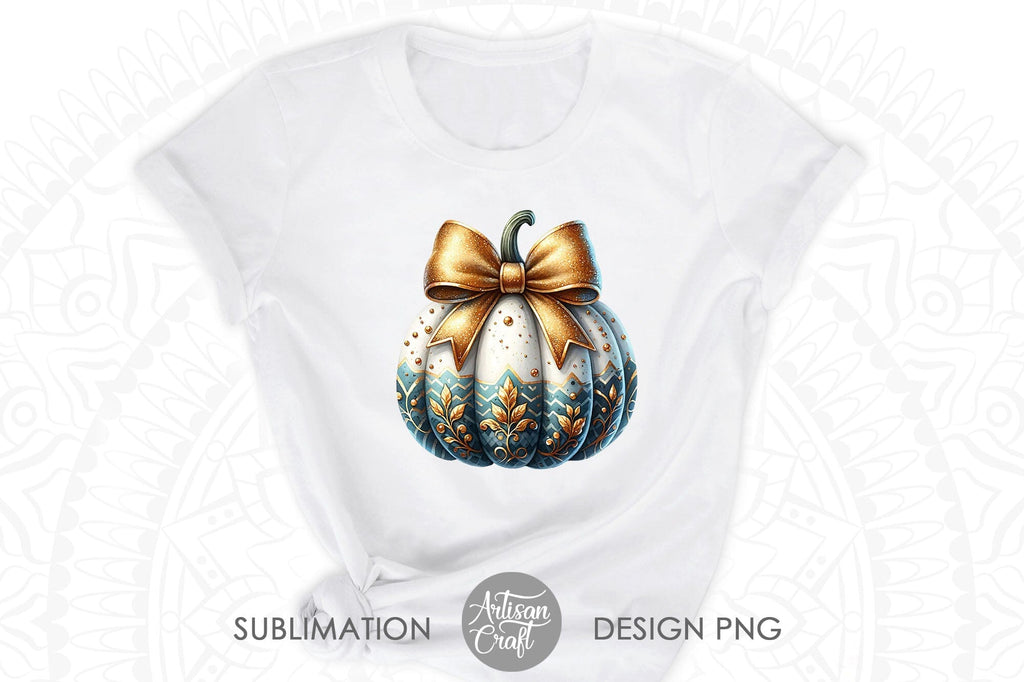 Teal pumpkin, Coquette Bow, Pumpkin Pattern Clipart | So Fontsy