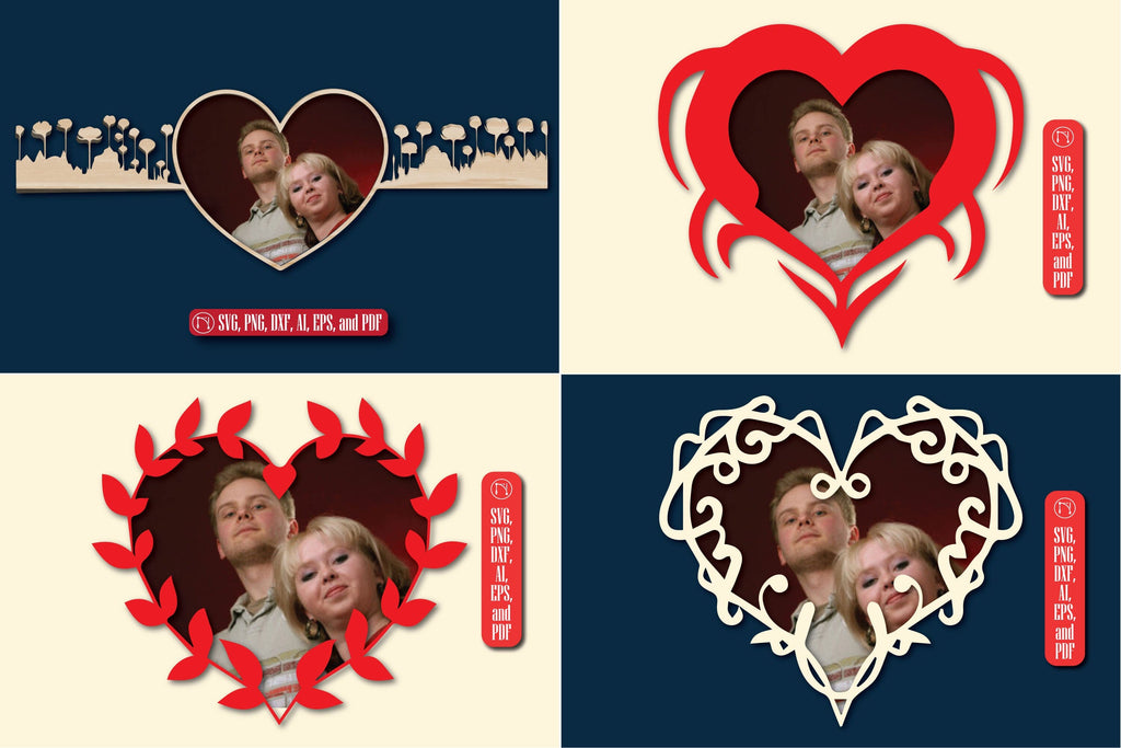 Valentine Photo Frame SVG Bundle - So Fontsy