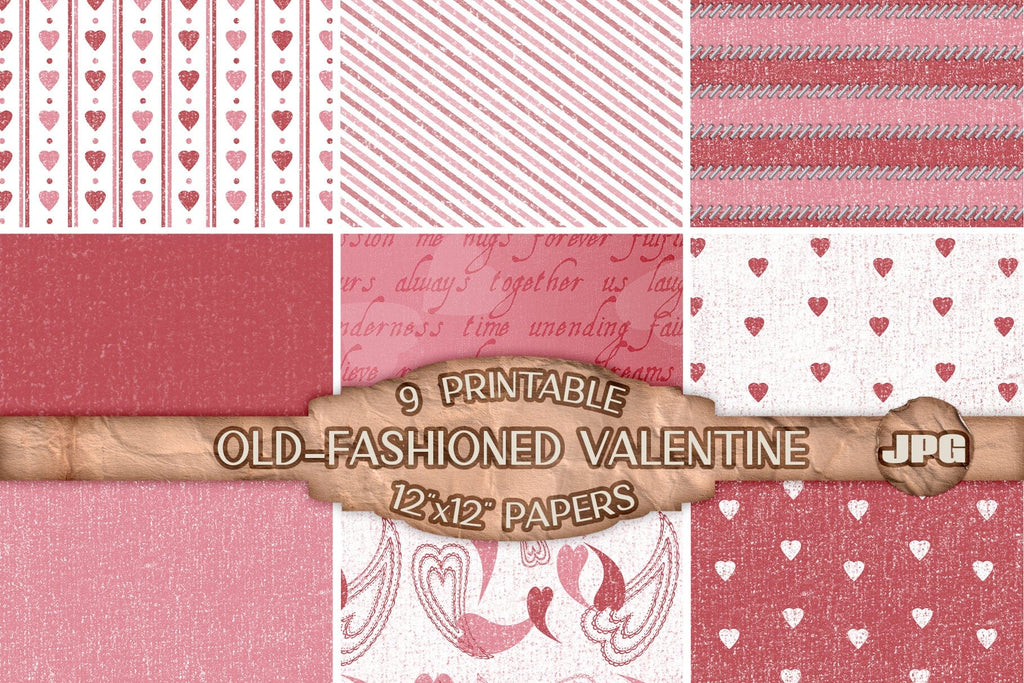 Valentine Scrapbook & Junk Journal Kit - So Fontsy