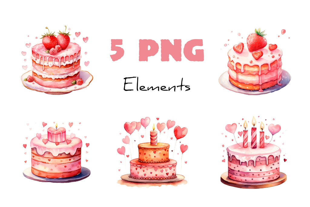 Valentines Day Cakes PNG Clipart - So Fontsy
