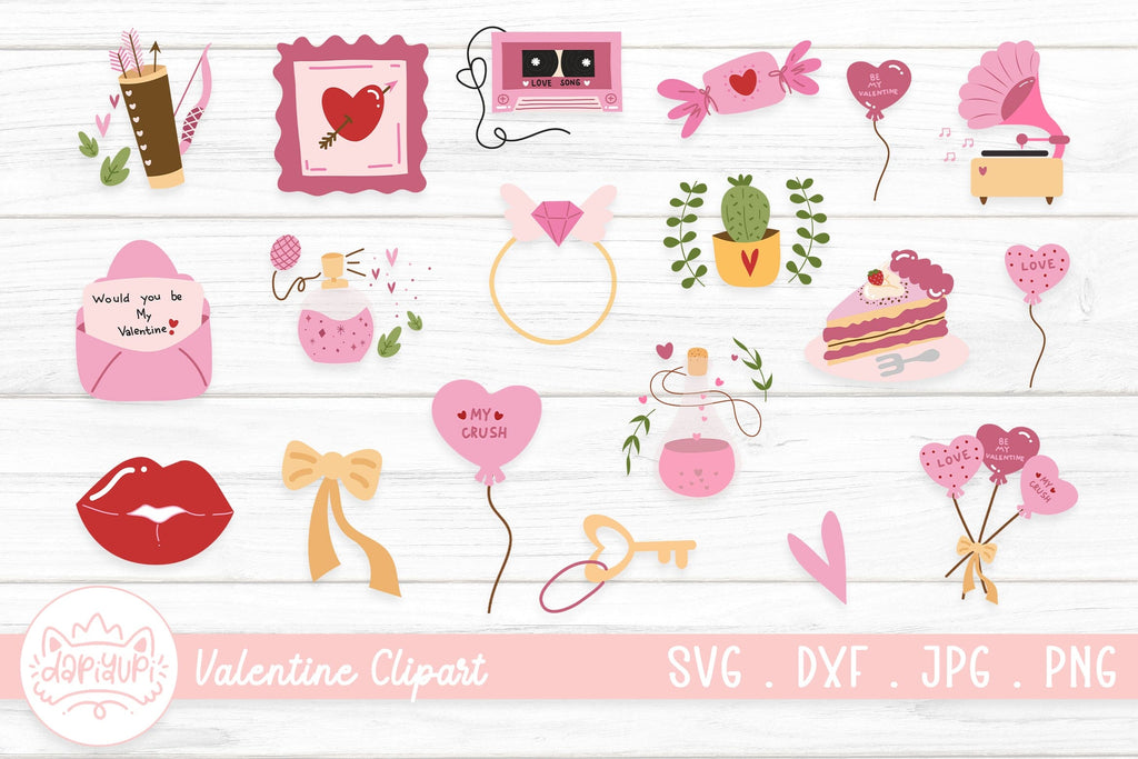Valentine's Day Clipart Bundle - So Fontsy