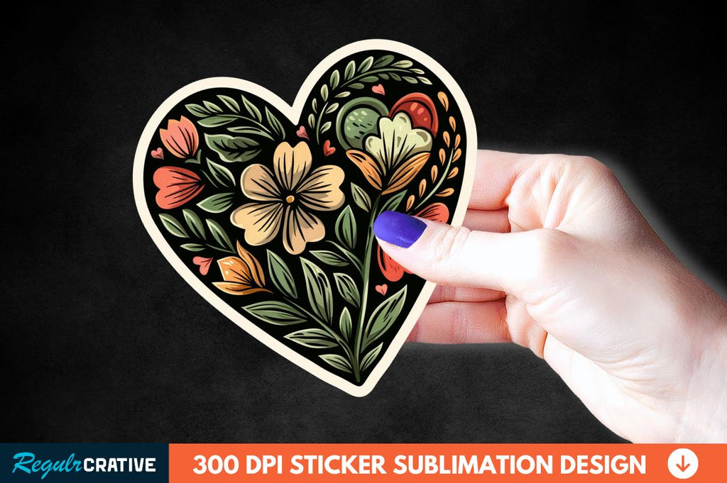 Valentines Day Heart Sticker Clipart - So Fontsy