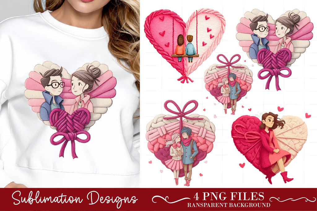 Valentine's day Romantic love png clipart Bundle - So Fontsy