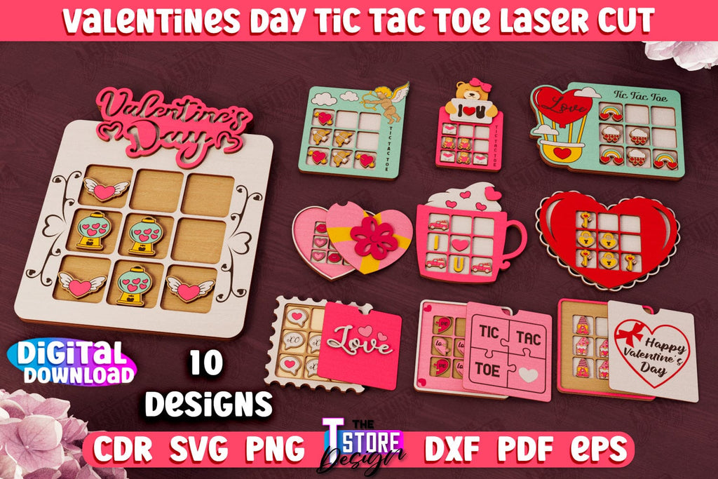 Valentine's Day Tic Tac Toe Bundle | Noughts and Crosses | Classic ...