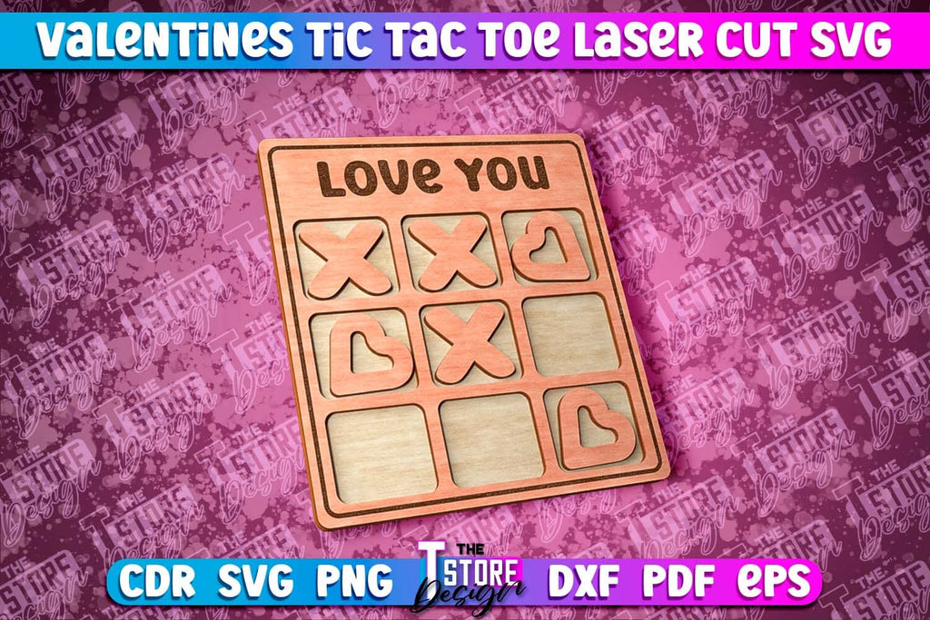 Valentine's Day Tic Tac Toe | Noughts and Crosses | Classic Board Game ...