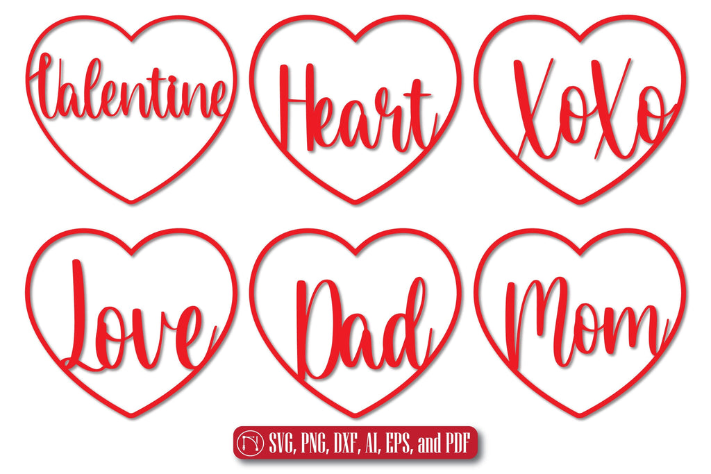 Valentine's Day Word Art SVG Bundle - So Fontsy