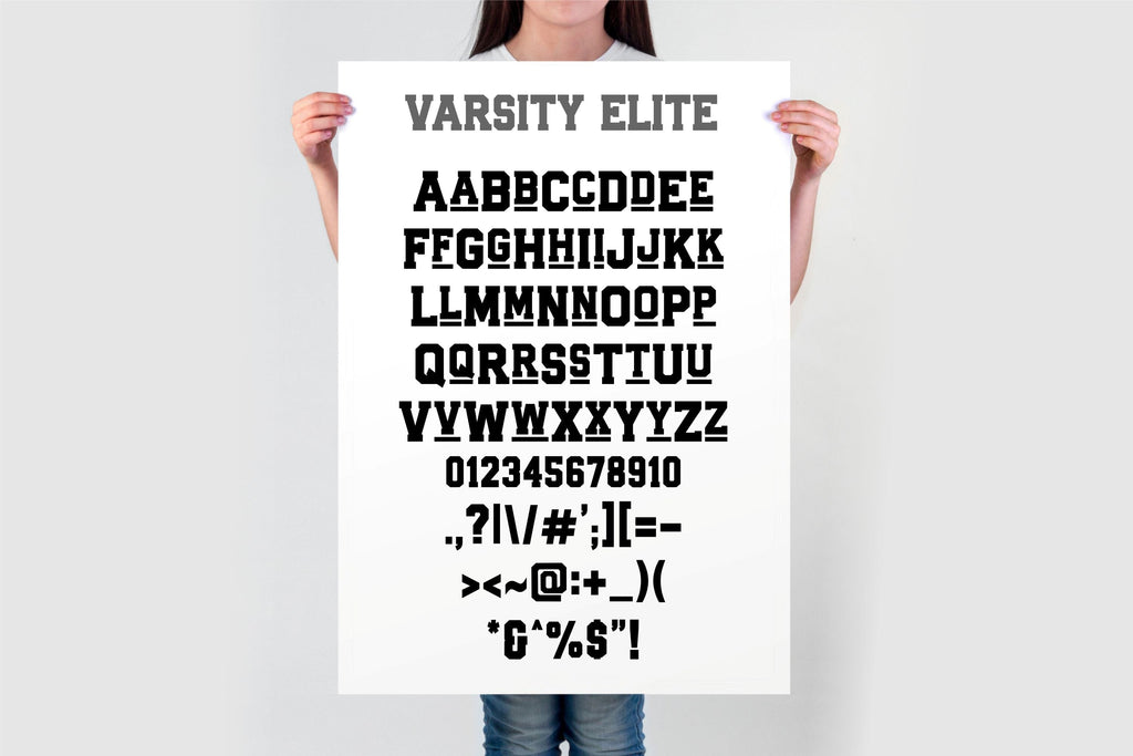 Varsity Font SVG | Varsity Elite Font OTF TTF | Bold Sports Letters fo ...