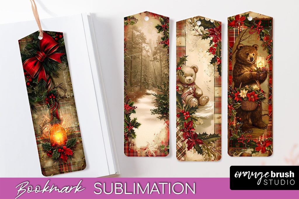 Vintage Christmas Bookmark - Retro Christmas Bookmarks PNG - So Fontsy