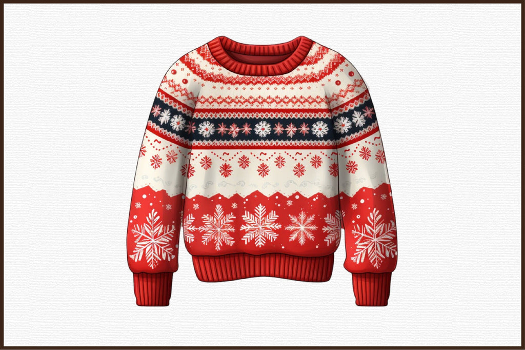Watercolor Christmas Sweaters Clipart - So Fontsy