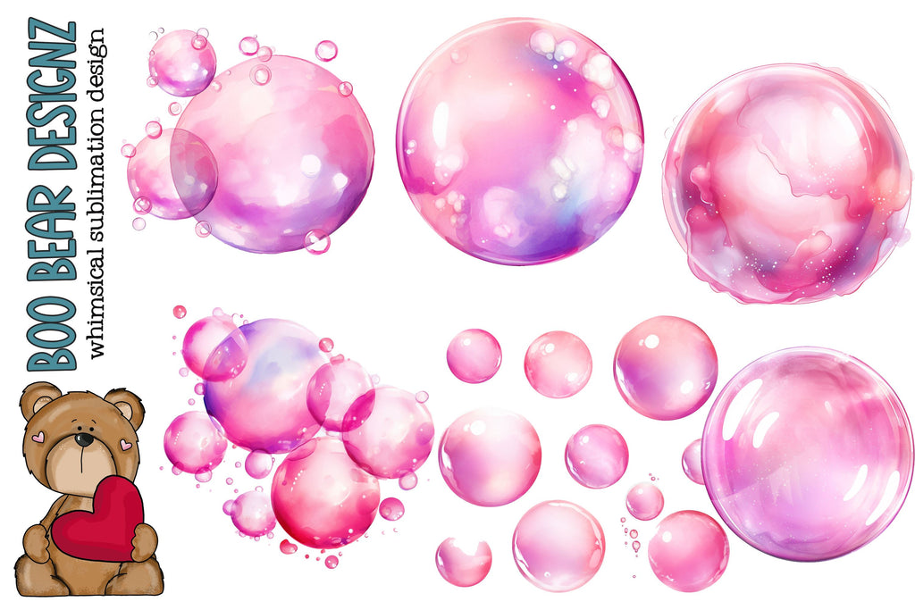 Watercolor Dreamy Bubble Clipart - So Fontsy
