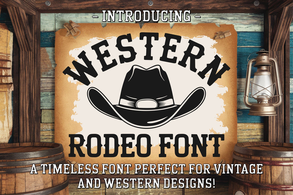 Western Rodeo Font, Cowboy Typeface, Rustic Wild West Letter - So Fontsy
