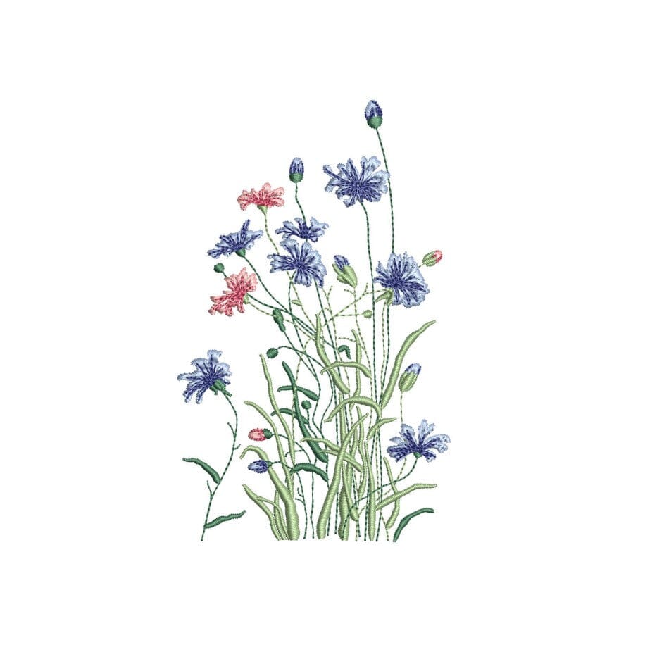 Wildflowers Machine Embroidery Design, 3 sizes, Instant Download - So ...