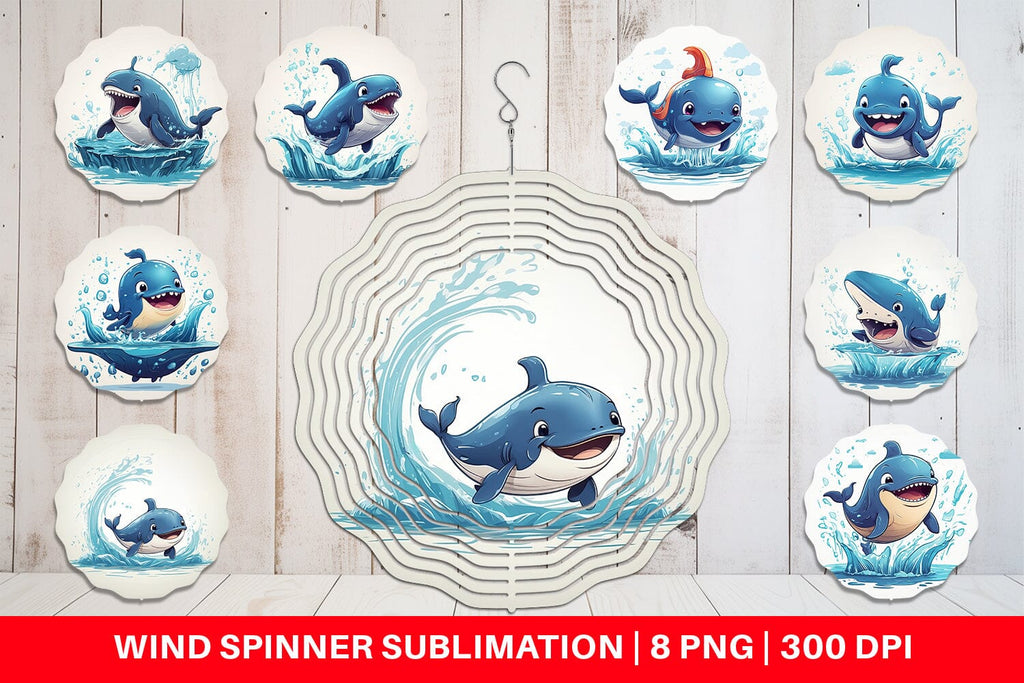 Wind Spinner Cute Whale - So Fontsy