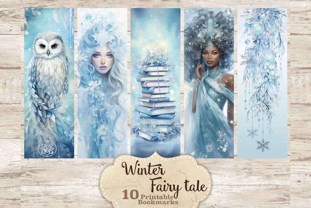 Winter Fairy Tale Bookmarks | Booklover Bookmarks - So Fontsy