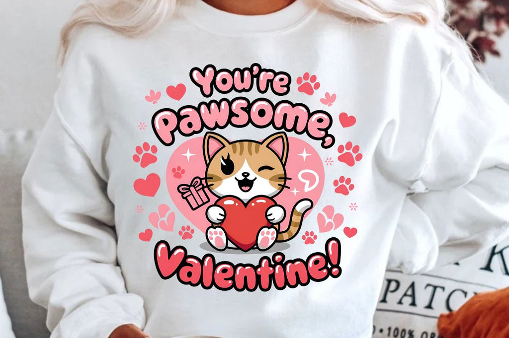 You're pawsome Valentine Sublimation Design - So Fontsy